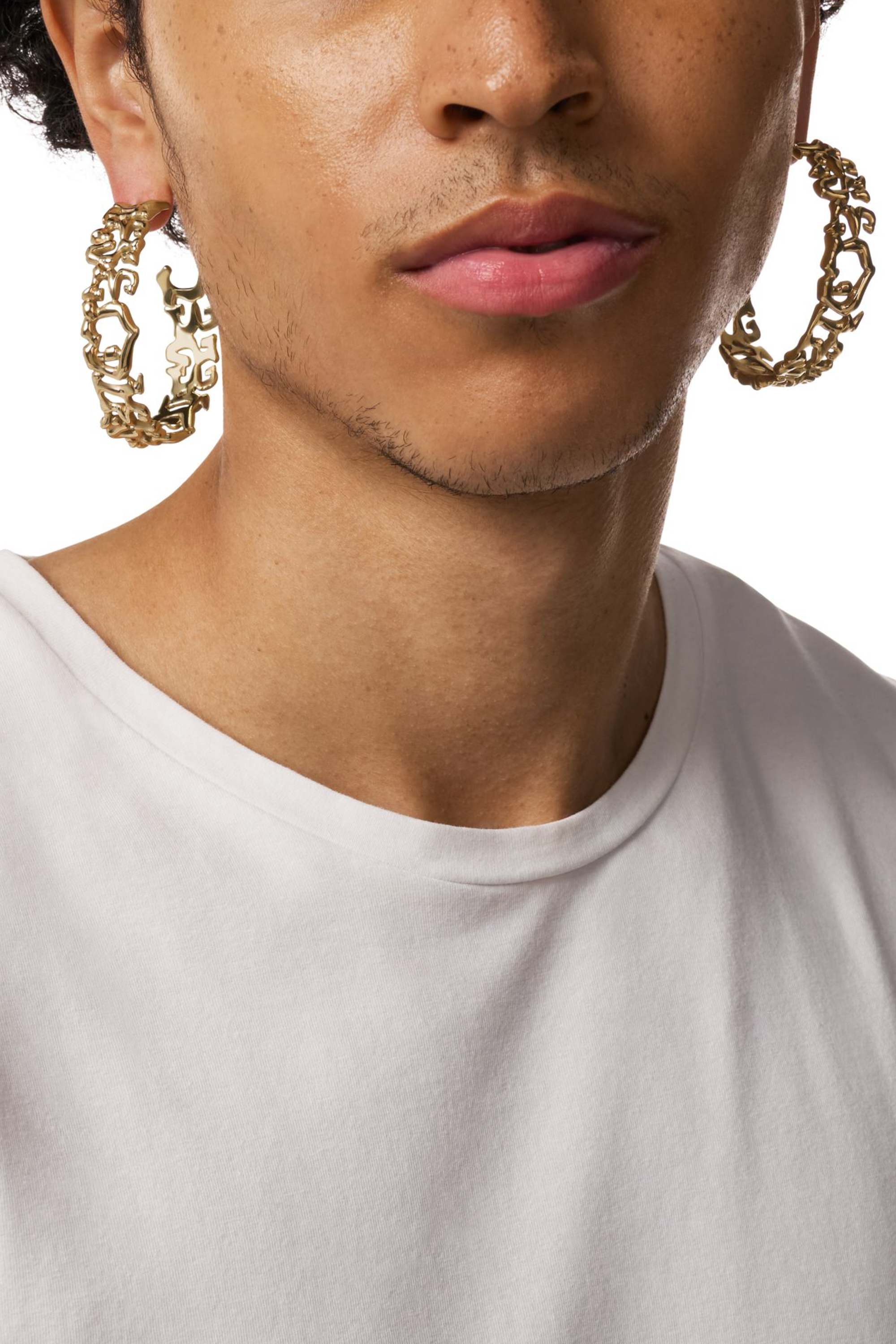 Women's Stainless steel hoop earrings | Gold | Diesel